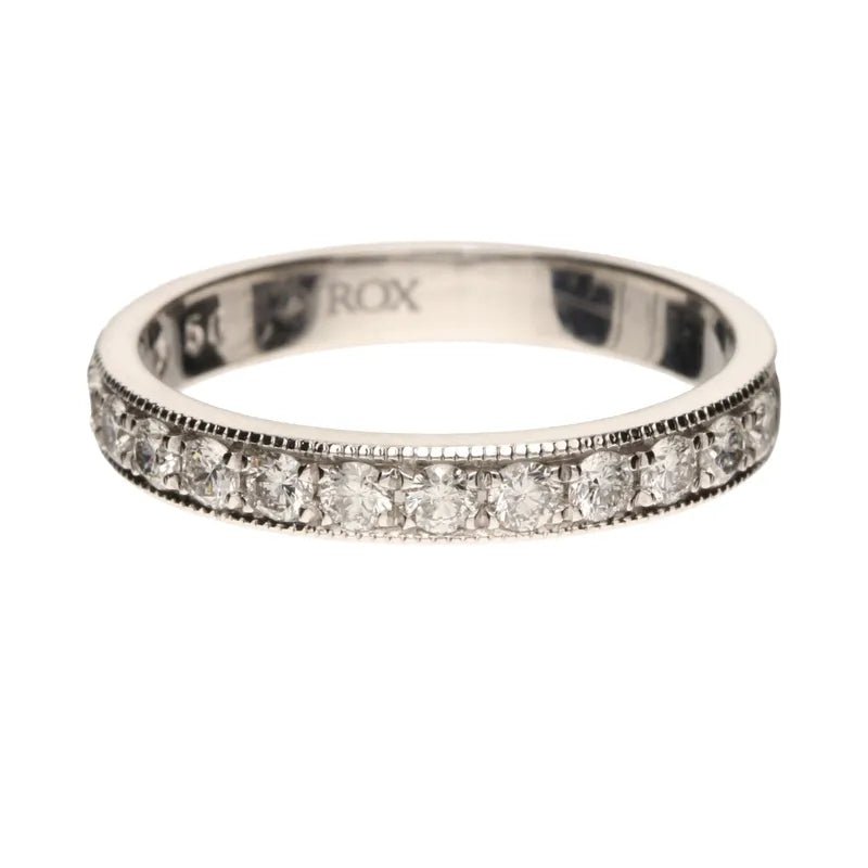 18ct White Gold & Palladium Diamond Half Eternity Ring (1... – David ...