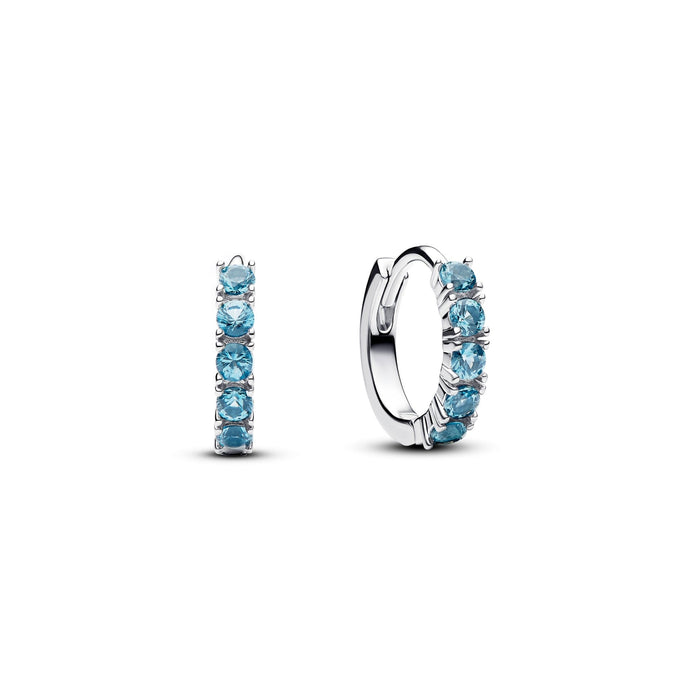 Pandora Blue Huggie Earrings 293849C01 | David Christopher UK – David ...